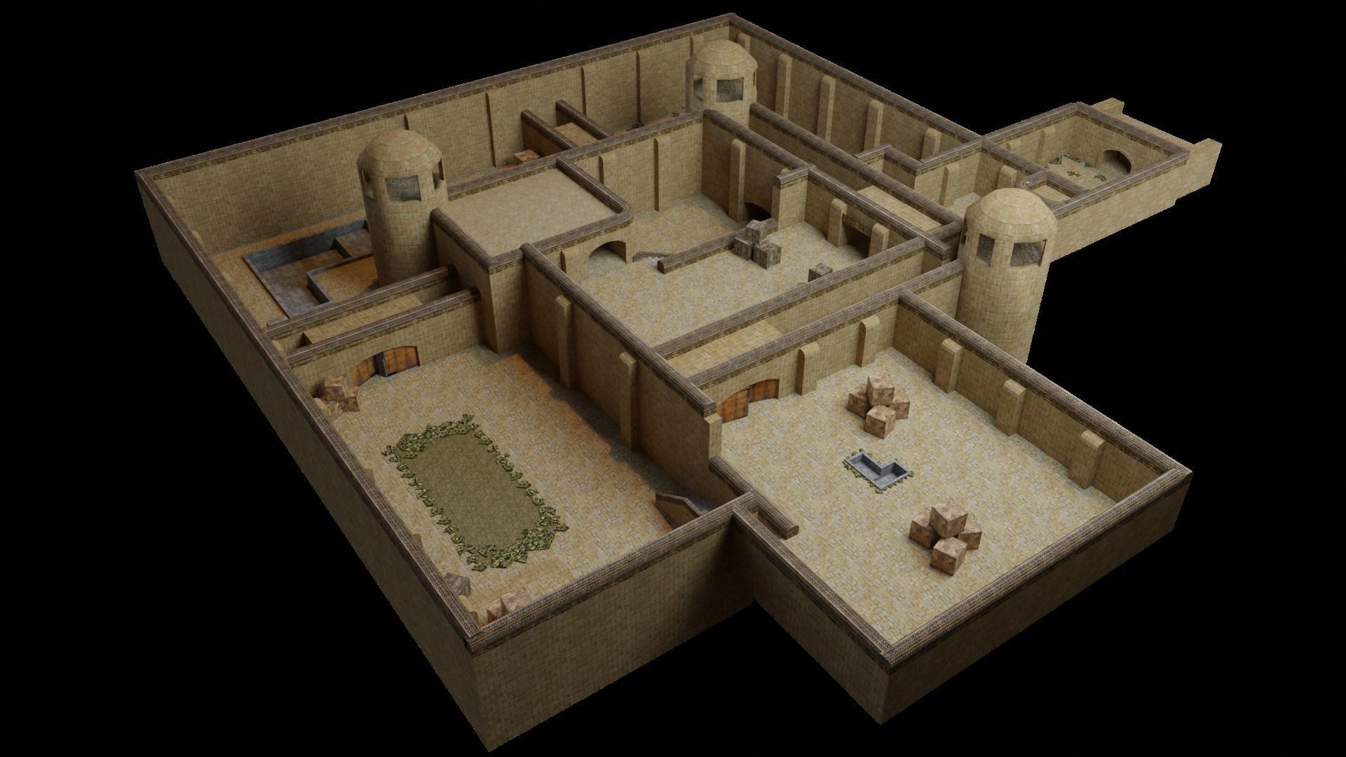 3D model Counter Attack Castle VR / AR / low-poly | CGTrader