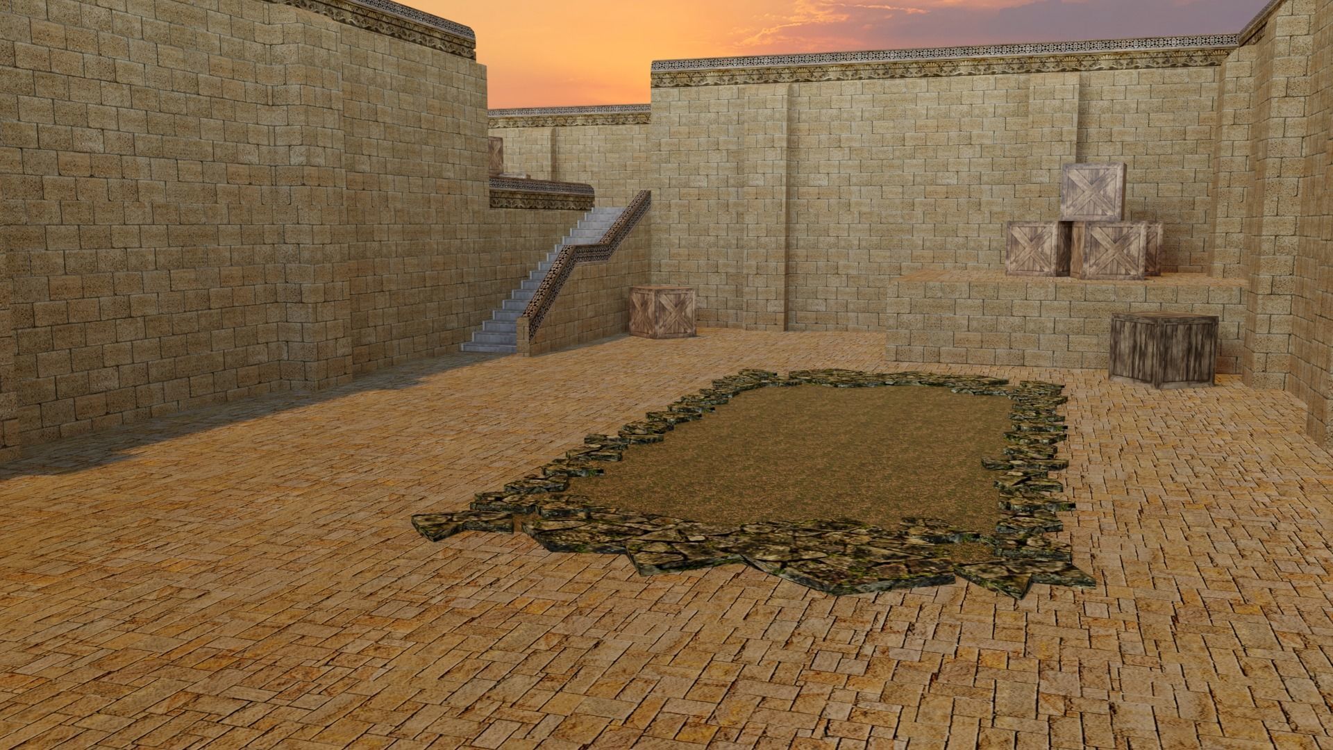 3D model Counter Attack Castle VR / AR / low-poly | CGTrader