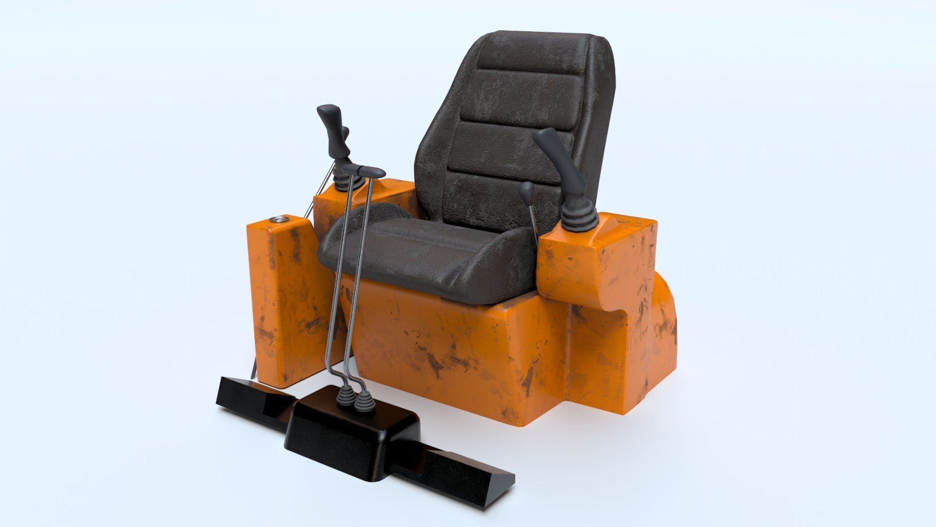 3D model Excavator Digger Truck Cab Interior VR / AR / low-poly | CGTrader