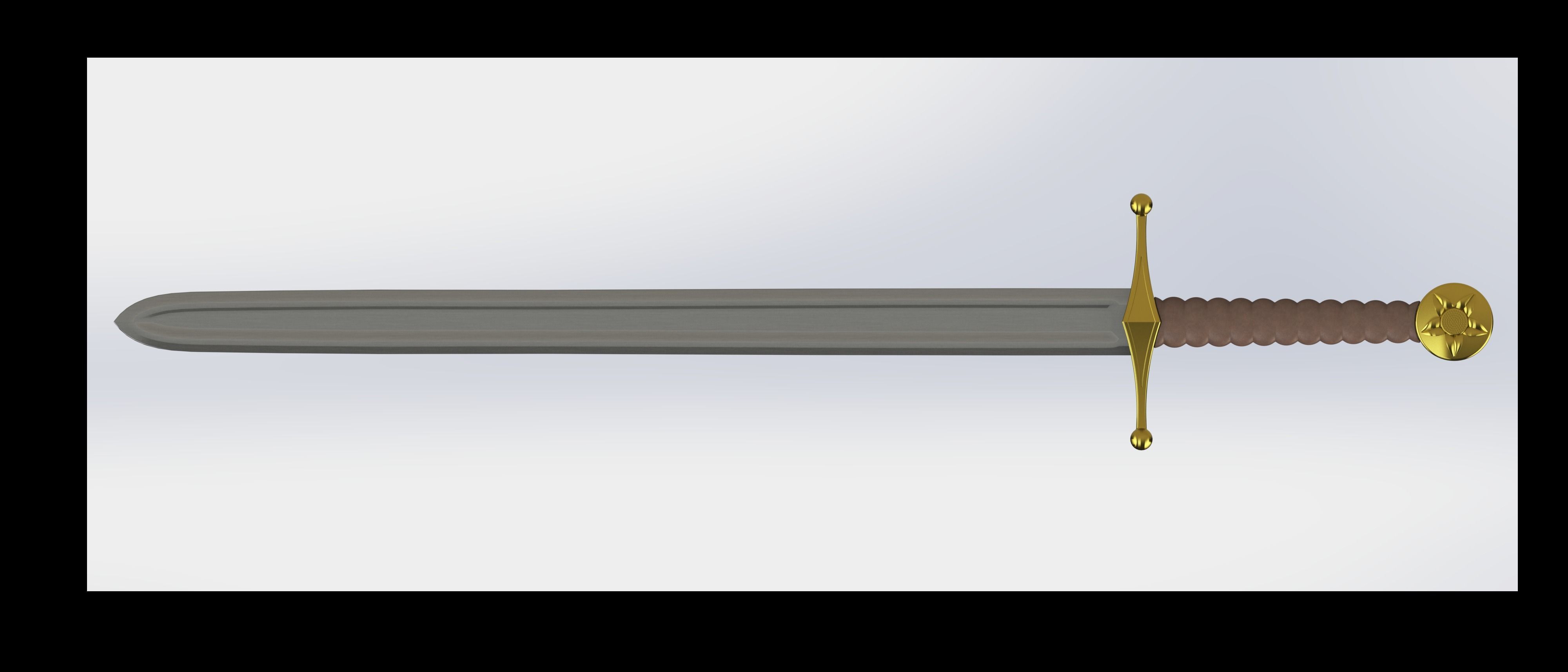 Two-Handed Great Sword 3D Model 3D model 3D printable | CGTrader