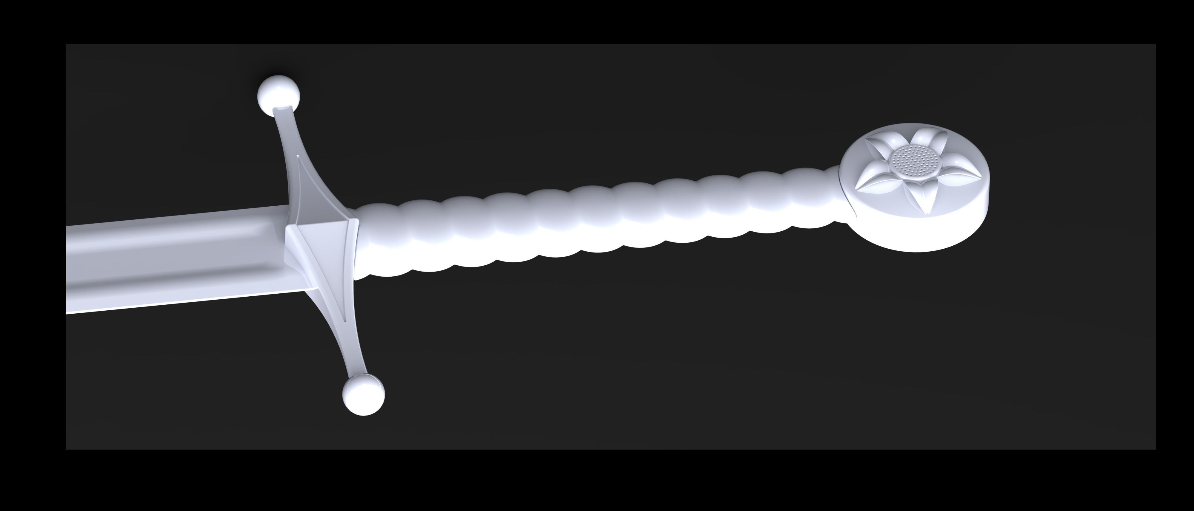 Two-Handed Great Sword 3D Model 3D model 3D printable | CGTrader