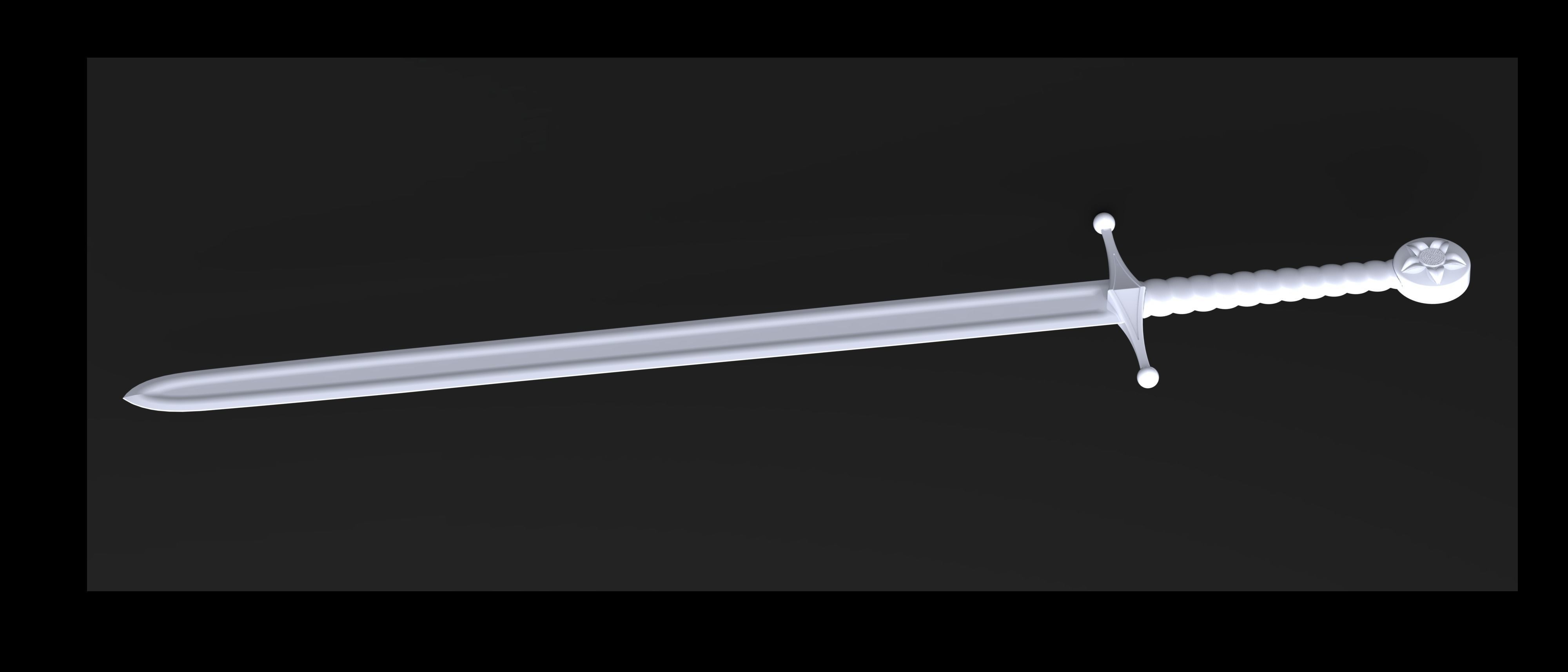 Two-Handed Great Sword 3D Model 3D model 3D printable | CGTrader