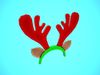 3D model REINDEER ANTLERS CHRISTMAS CARTOON STYLIZED VR / AR / low-poly ...
