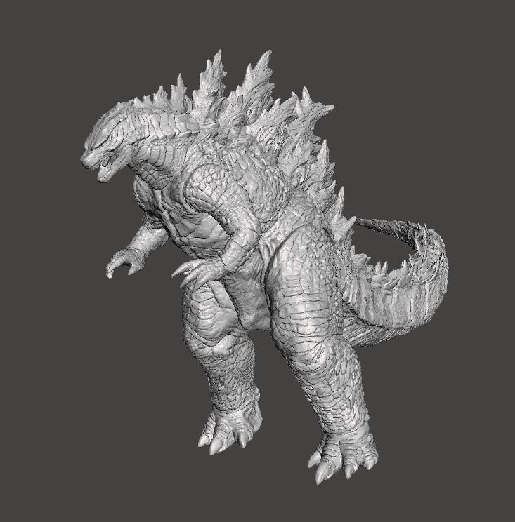 Godzilla Figurine 2019 3D model 3D printable | CGTrader