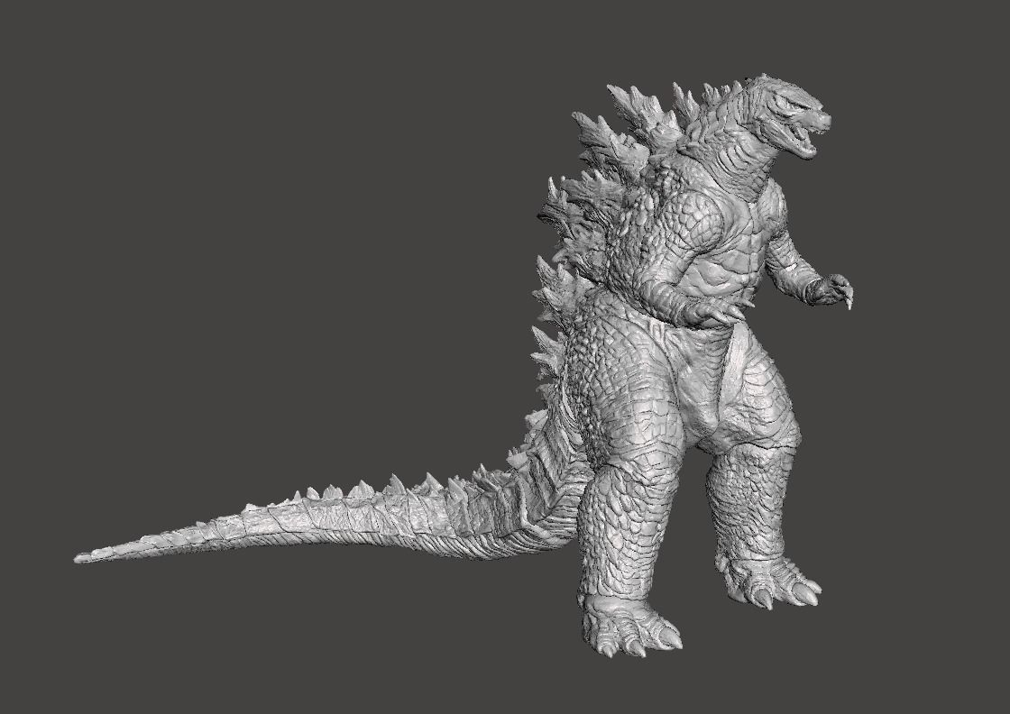 Godzilla Figurine 2019 3D model 3D printable | CGTrader