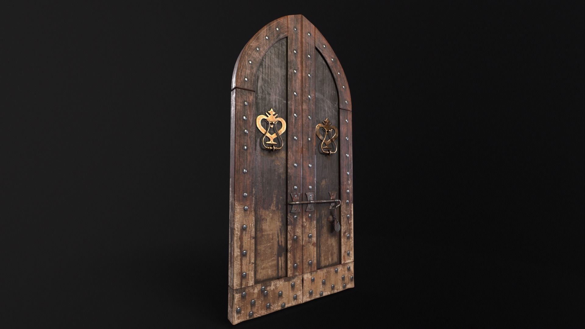 3D model Medieval Sturdy Door VR / AR / low-poly | CGTrader