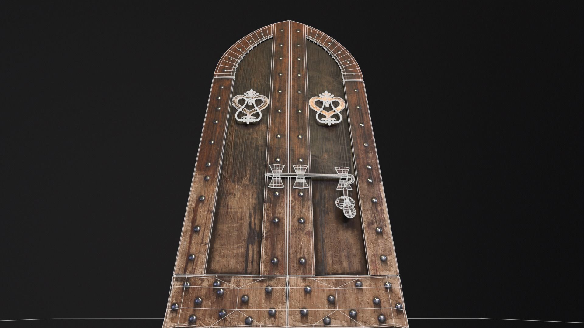 3D model Medieval Sturdy Door VR / AR / low-poly | CGTrader