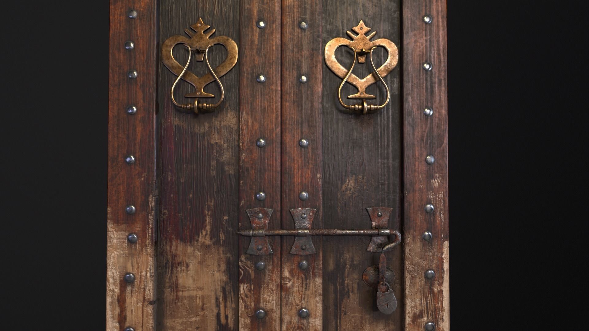 3D model Medieval Sturdy Door VR / AR / low-poly | CGTrader