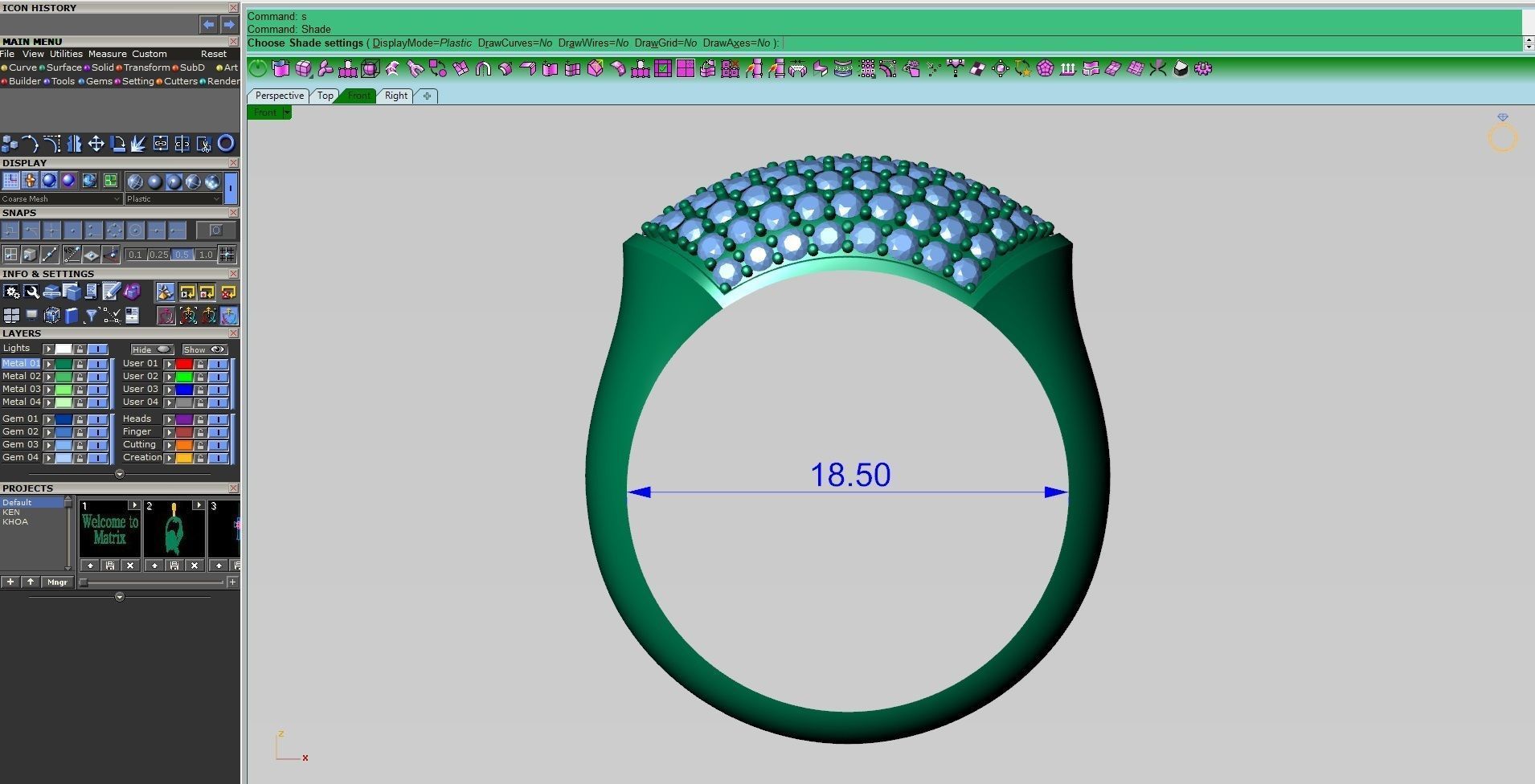 jewelry diamond ring 3D model 3D printable | CGTrader
