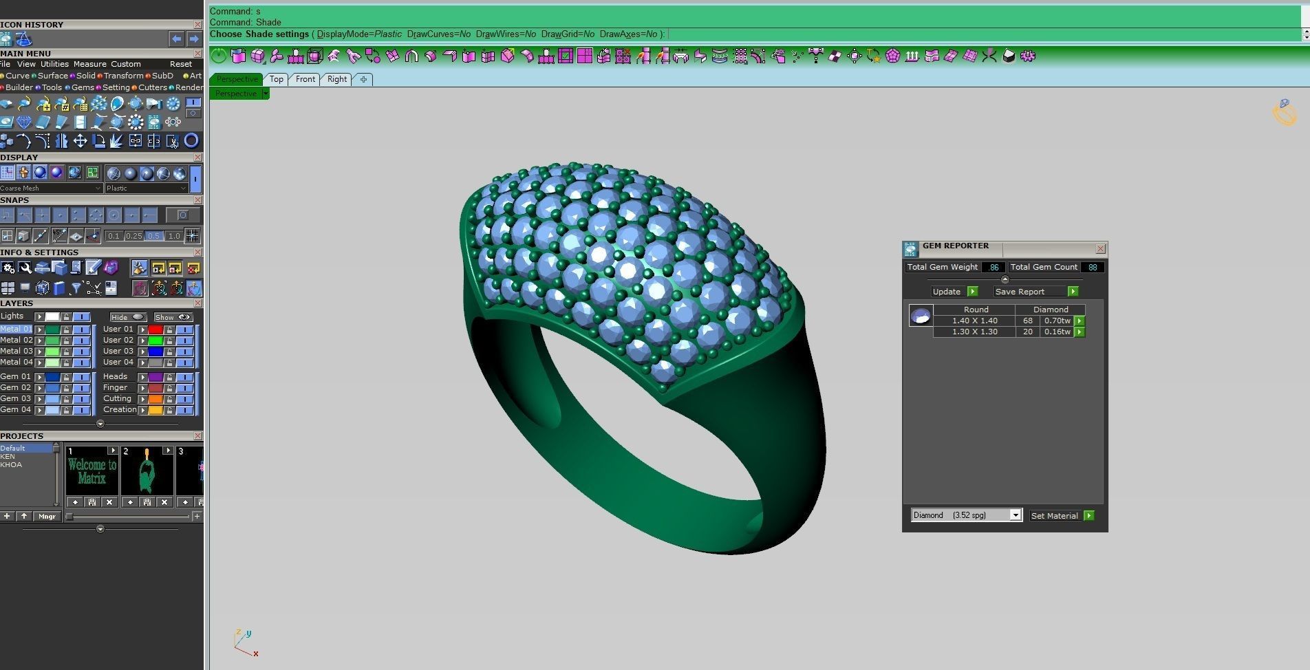jewelry diamond ring 3D model 3D printable | CGTrader