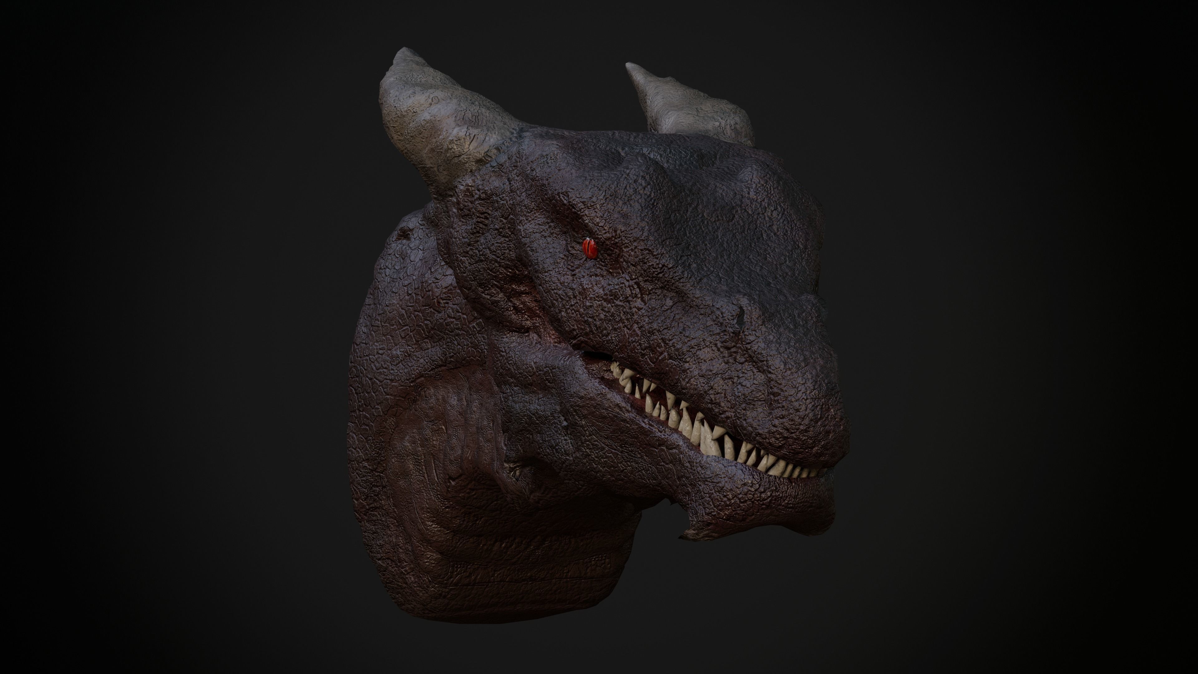 Red Dragon Head free VR / AR / low-poly 3D model | CGTrader