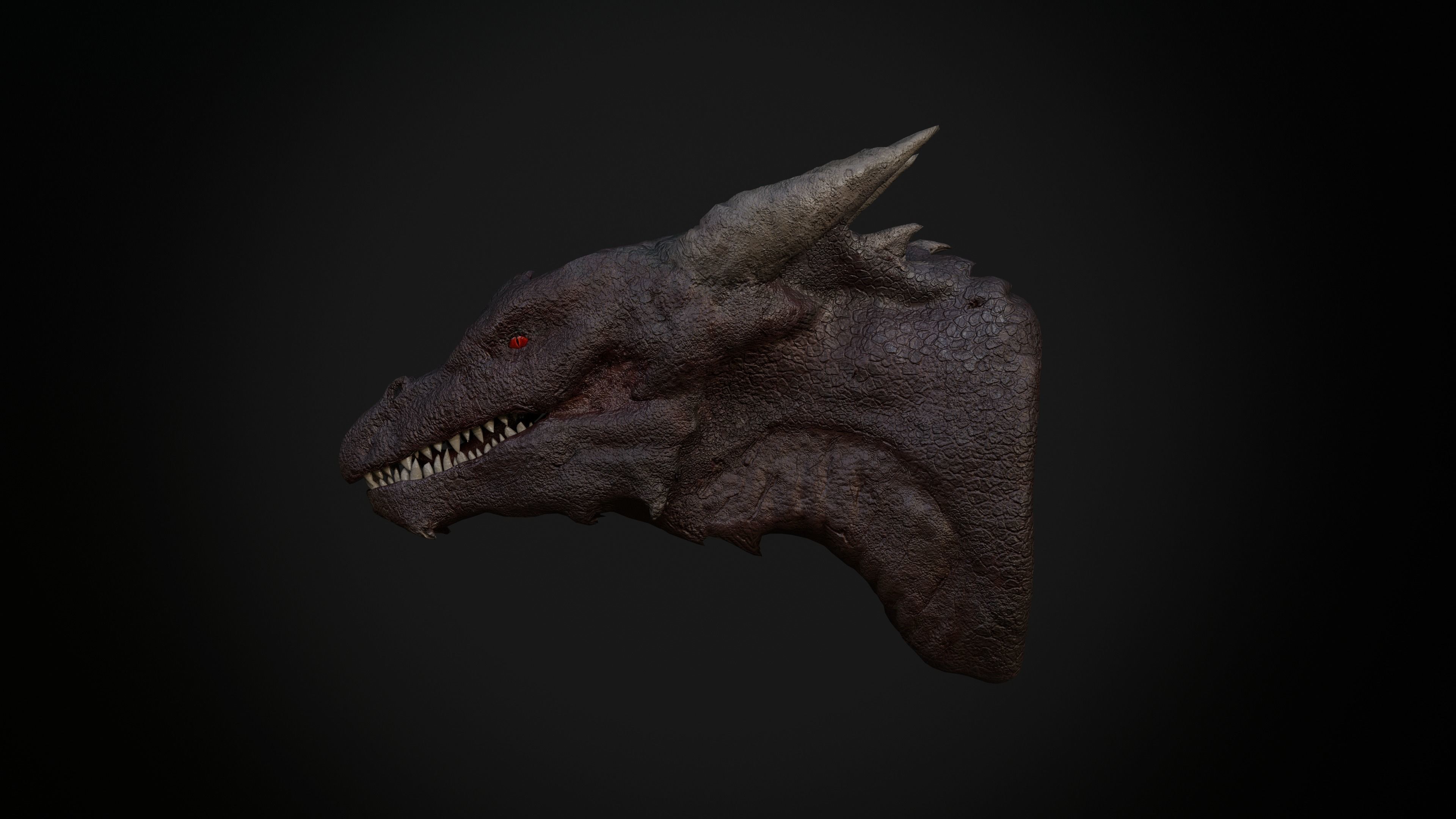 Red Dragon Head free VR / AR / low-poly 3D model | CGTrader