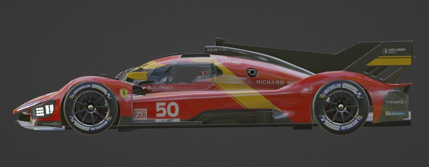 3D model ferrari 499p le mans hypercar VR / AR / low-poly | CGTrader
