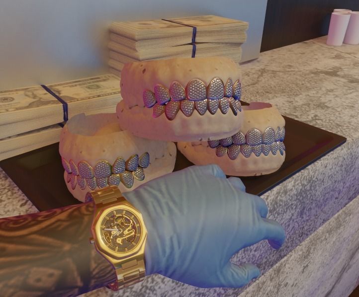3D model Hip Hop Grillz VVS VR / AR / low-poly | CGTrader