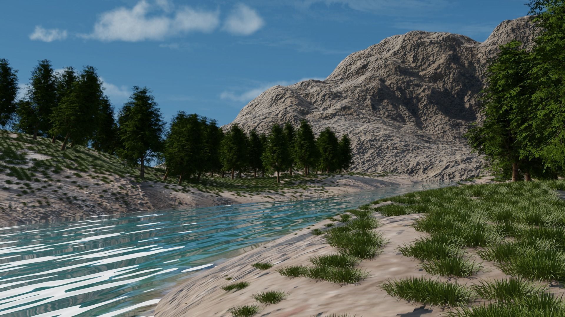 natural landscape scene 3D model | CGTrader