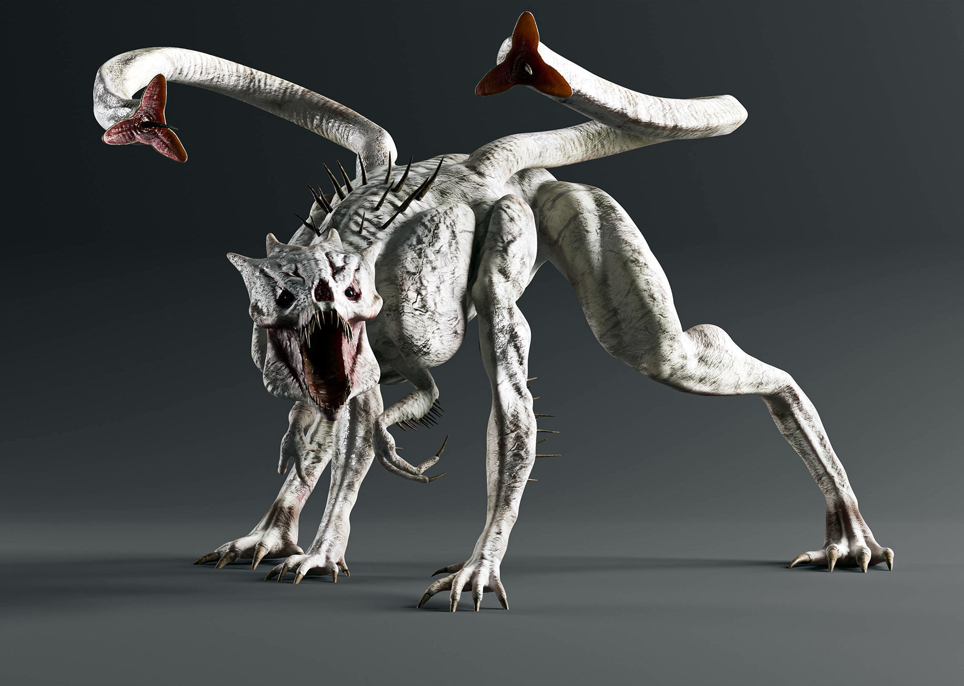 WhiteSpike Alien Creature 3D model rigged | CGTrader