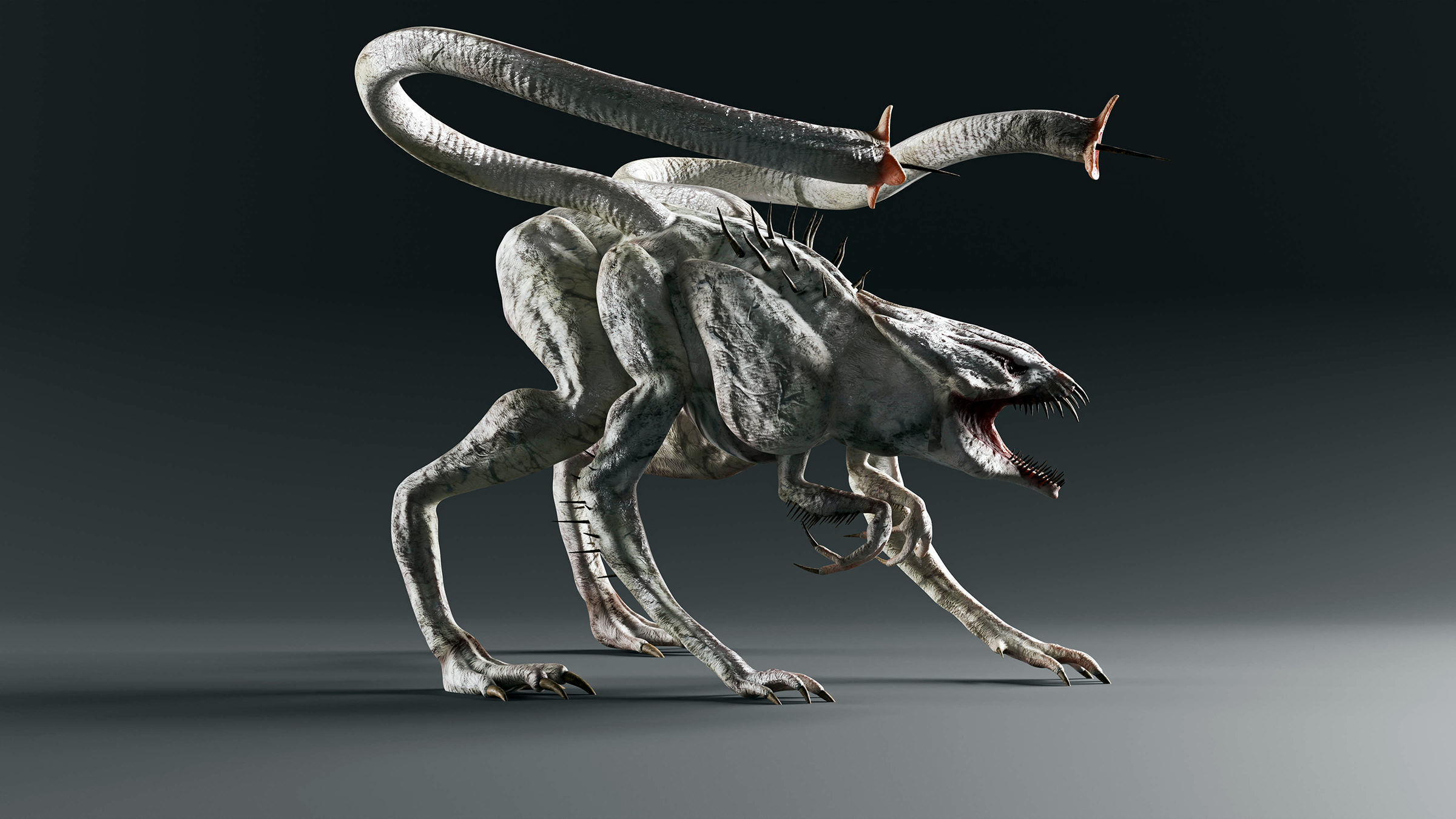 WhiteSpike Alien Creature 3D model rigged | CGTrader