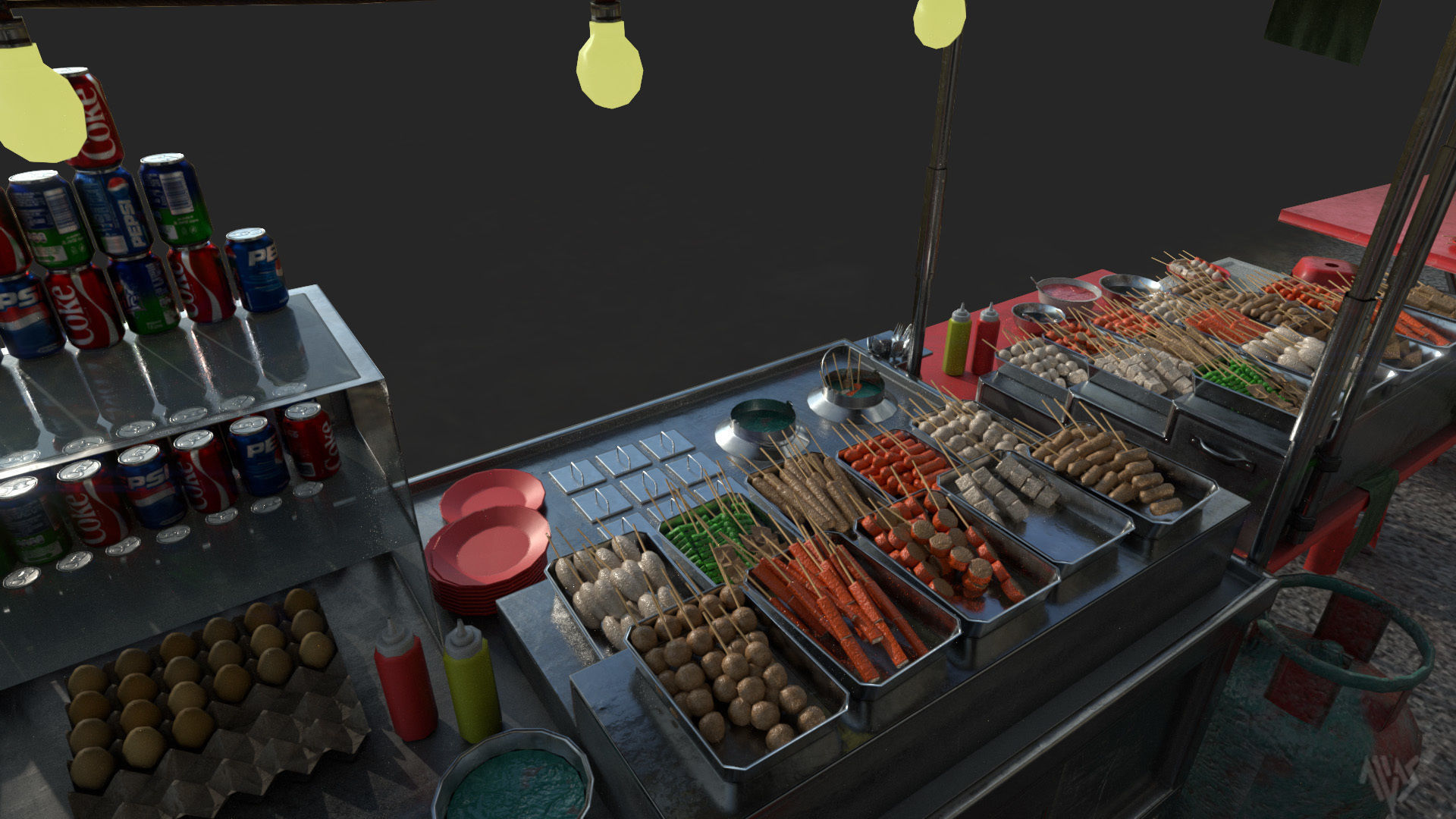 3D model Local Steamboat Vendor VR / AR / low-poly | CGTrader