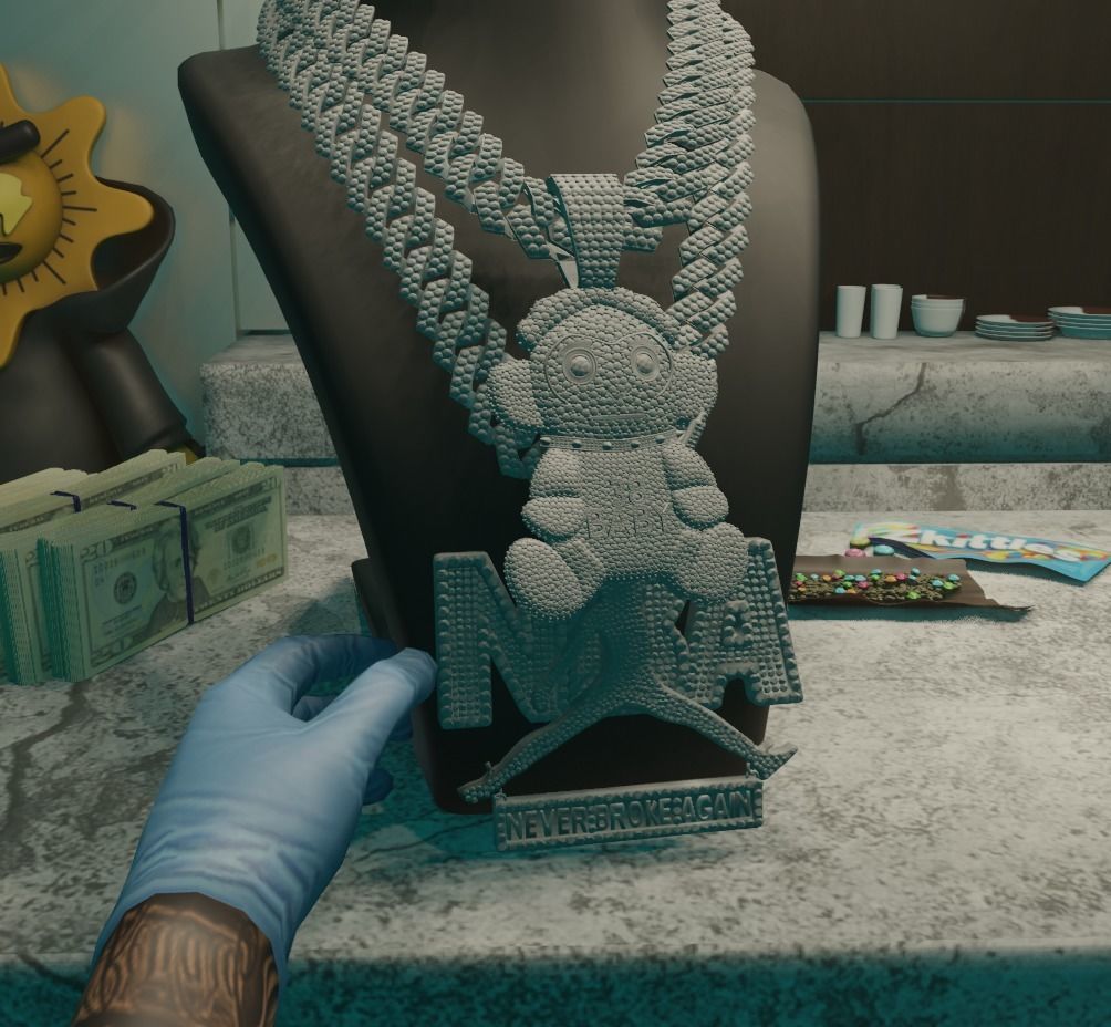 3D model NBA YOUNGBOY MONKEY PENDANT CHAIN VR / AR / low-poly | CGTrader