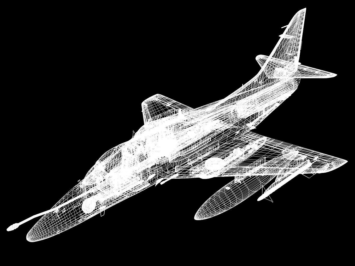 Douglas A-4SU Super Skyhawk two-seater 3D model | CGTrader