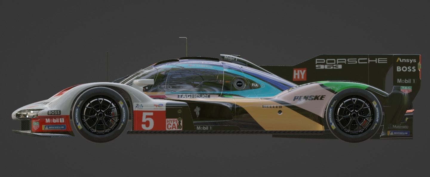 3D model porsche 963 le mans hypercar VR / AR / low-poly | CGTrader