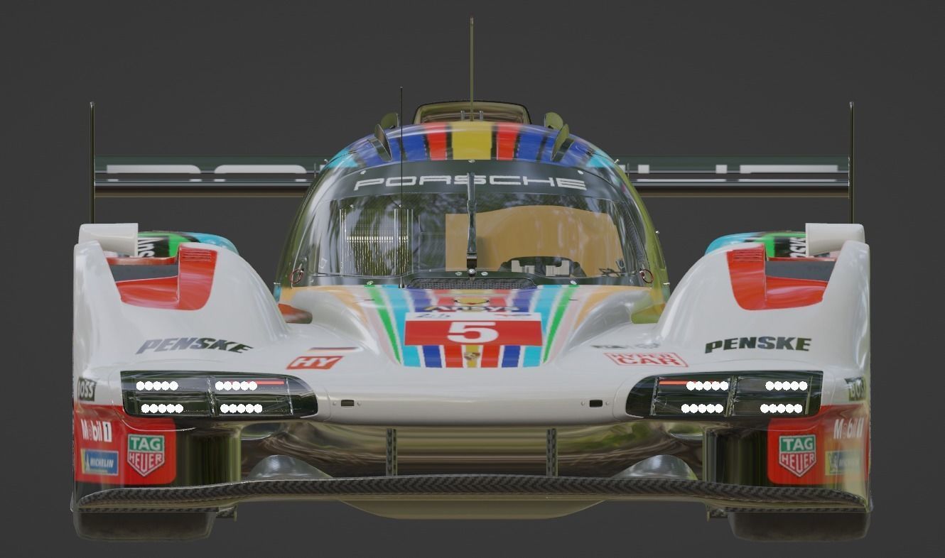 3D model porsche 963 le mans hypercar VR / AR / low-poly | CGTrader