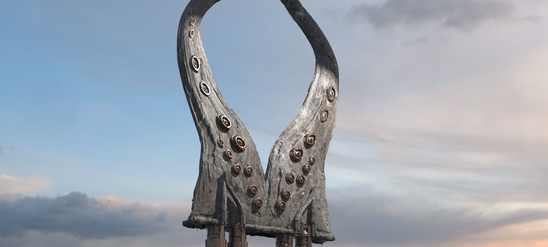 Alien meteor rock Sickle 3D model | CGTrader