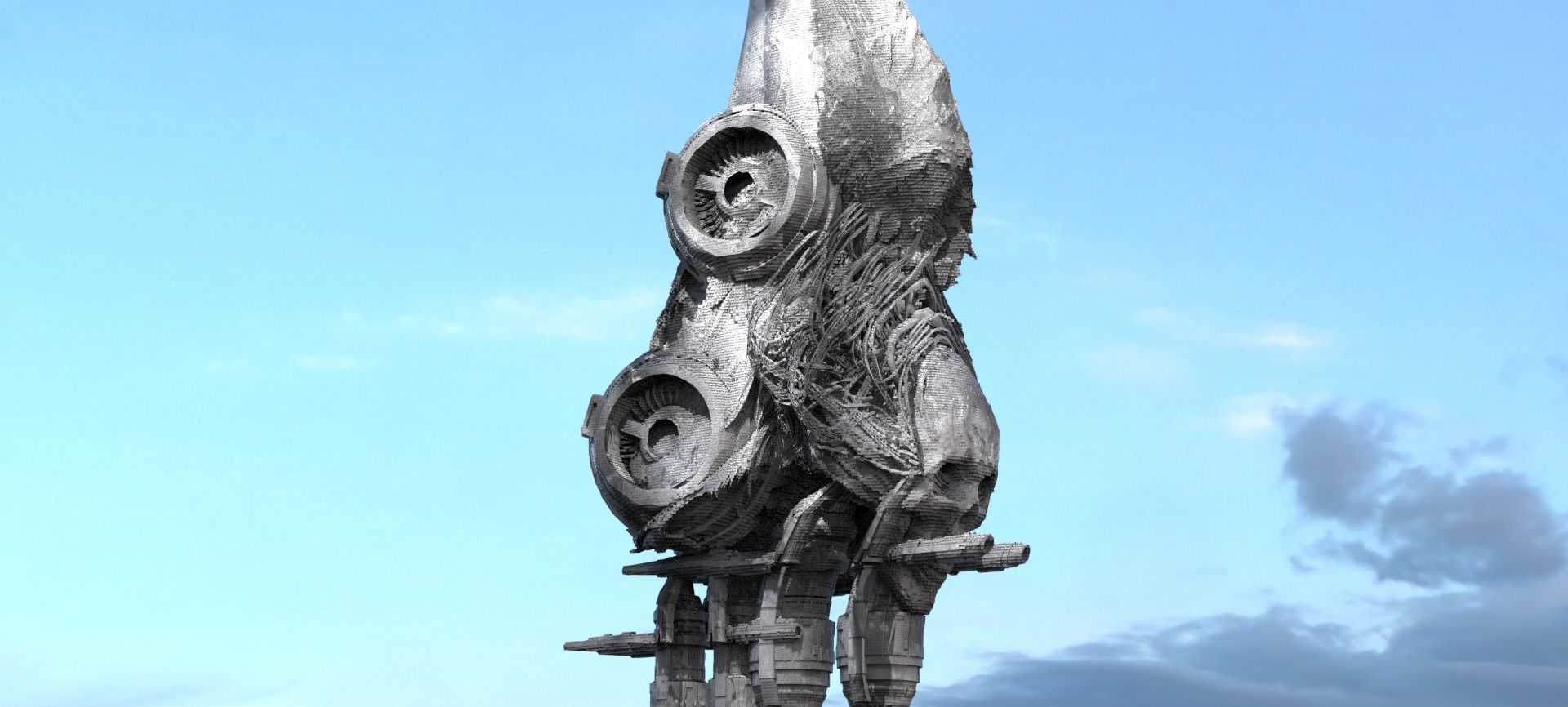 Alien meteor Scull walls 3D model | CGTrader