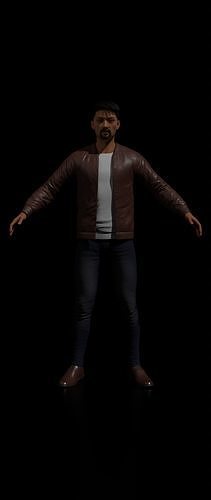 Game Ready Character With Cloths 3D model rigged | CGTrader