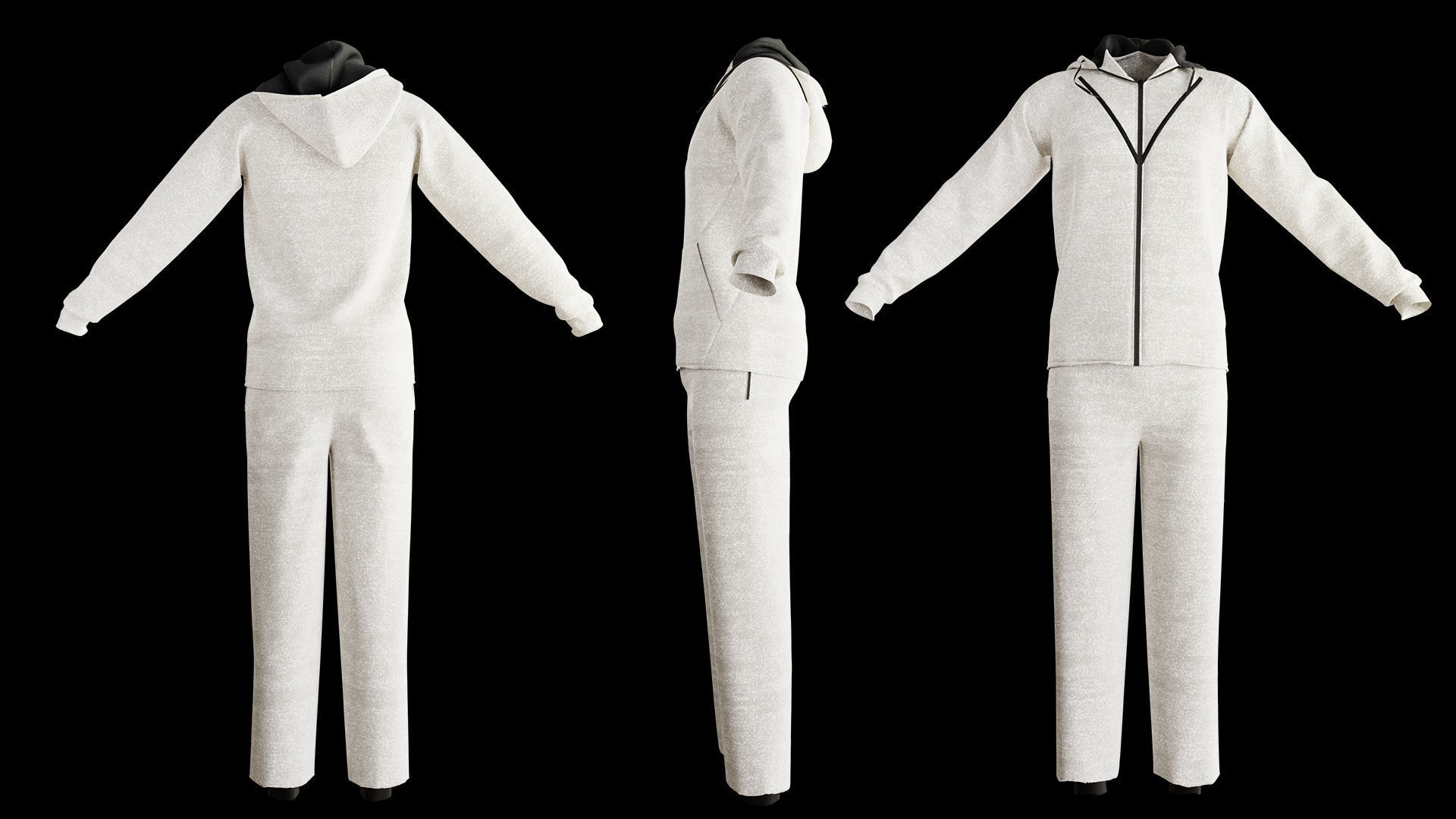 4 Tracksuits for men vol01 3D model | CGTrader