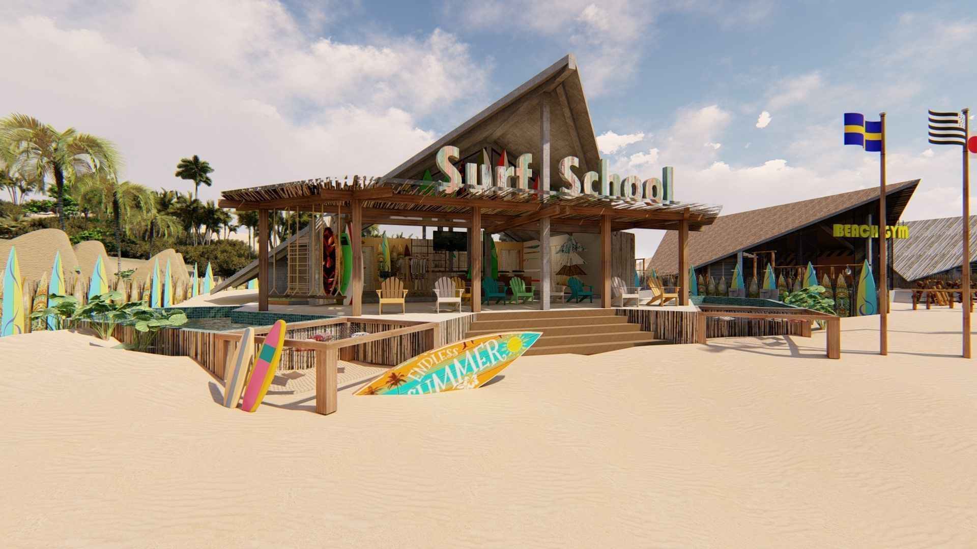 ACTIVITIES COMPOUND 3D model | CGTrader