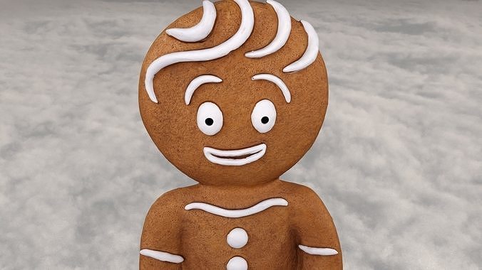 3D model gingerbread man VR / AR / low-poly | CGTrader