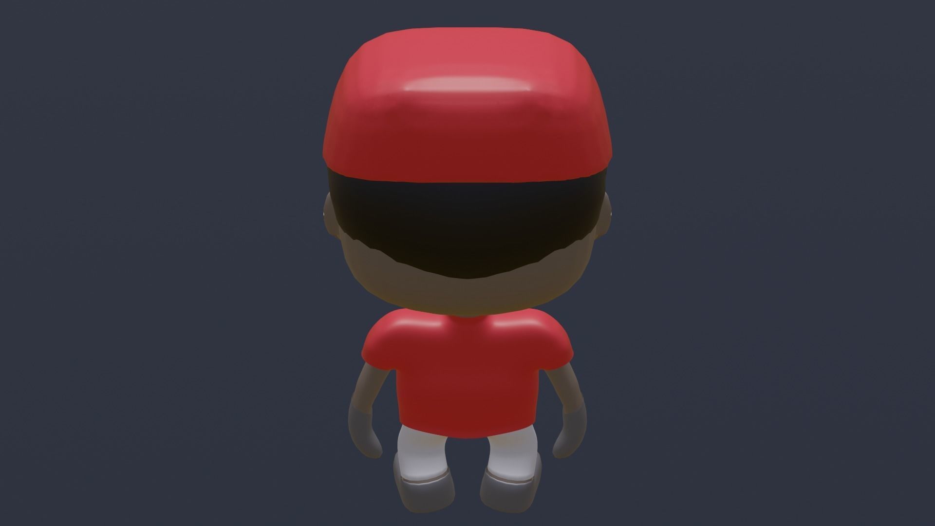 Chibi Character Red Boy 3D model rigged | CGTrader
