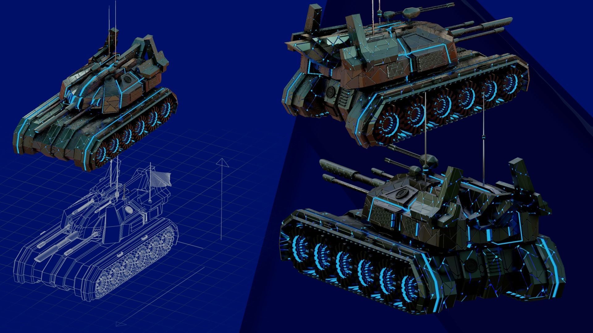 Futuristic tank 3D model | CGTrader