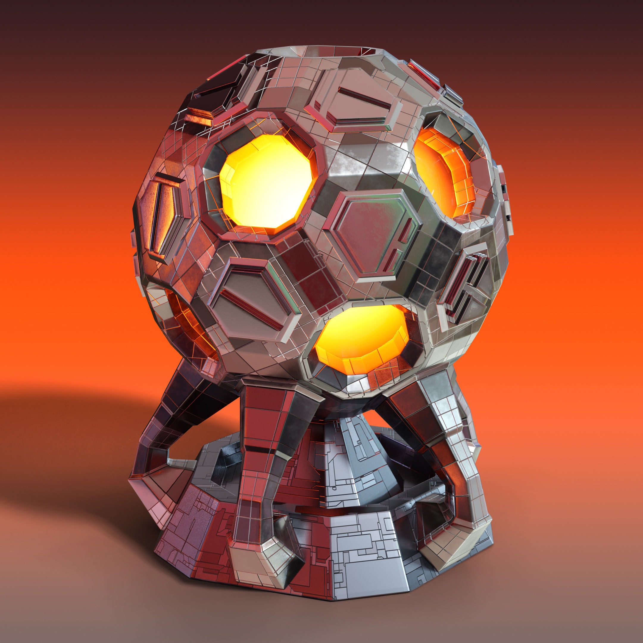 Shaderball technology style - hard surface 3D model | CGTrader