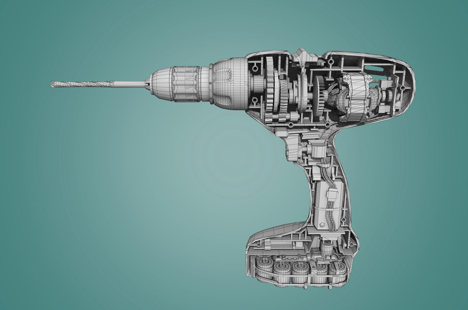 Realistic Next Generation Drill Internal Structure 3D model | CGTrader