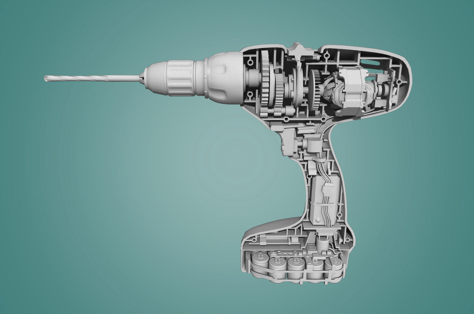 Realistic Next Generation Drill Internal Structure 3D model | CGTrader