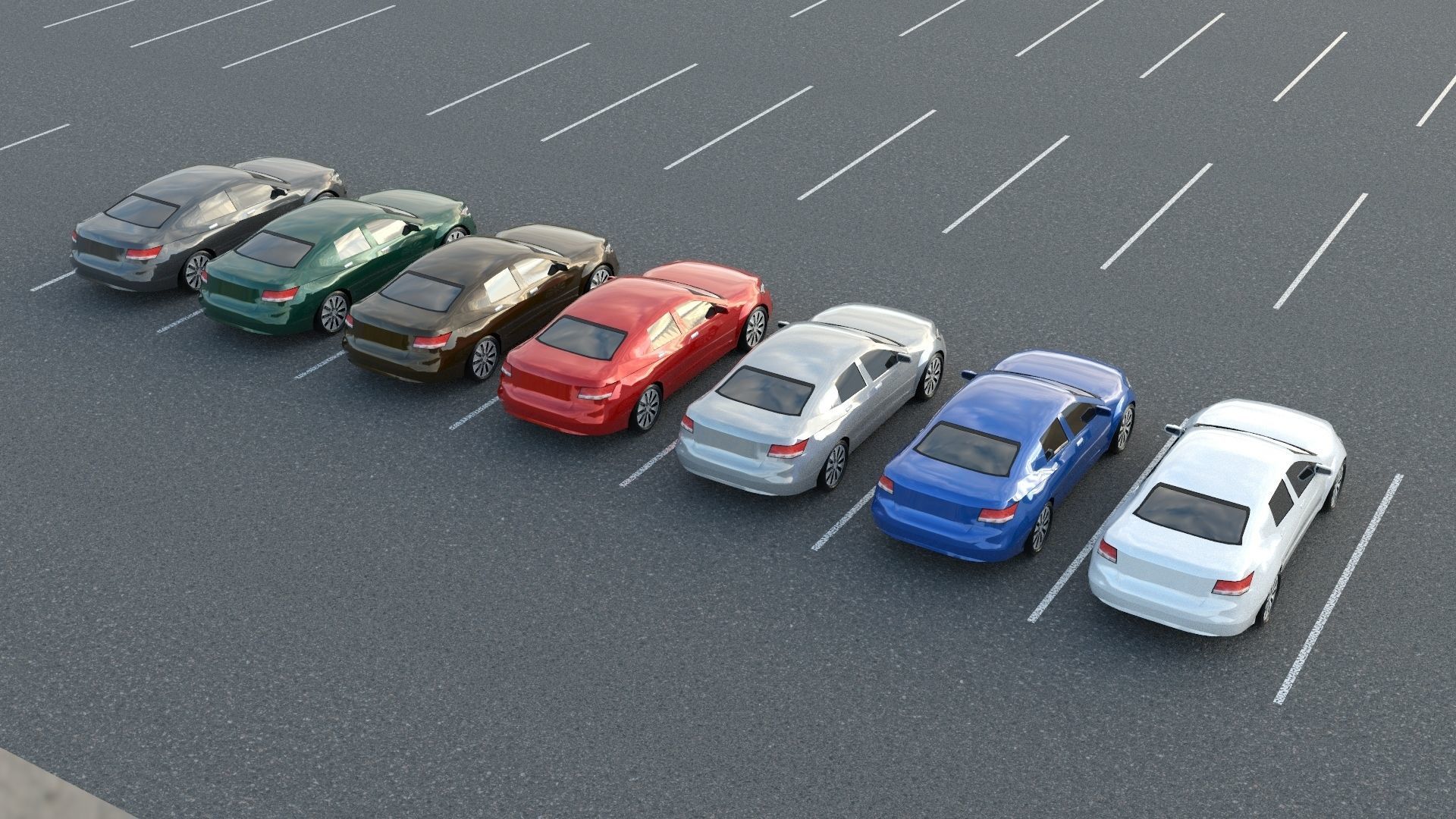 3D model R3DP ASIAN CARS LOW-POLY PBR - Honda Accord VR / AR / low-poly ...