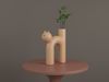 Vase Meow with Flower and Coffee Table 3D model | CGTrader