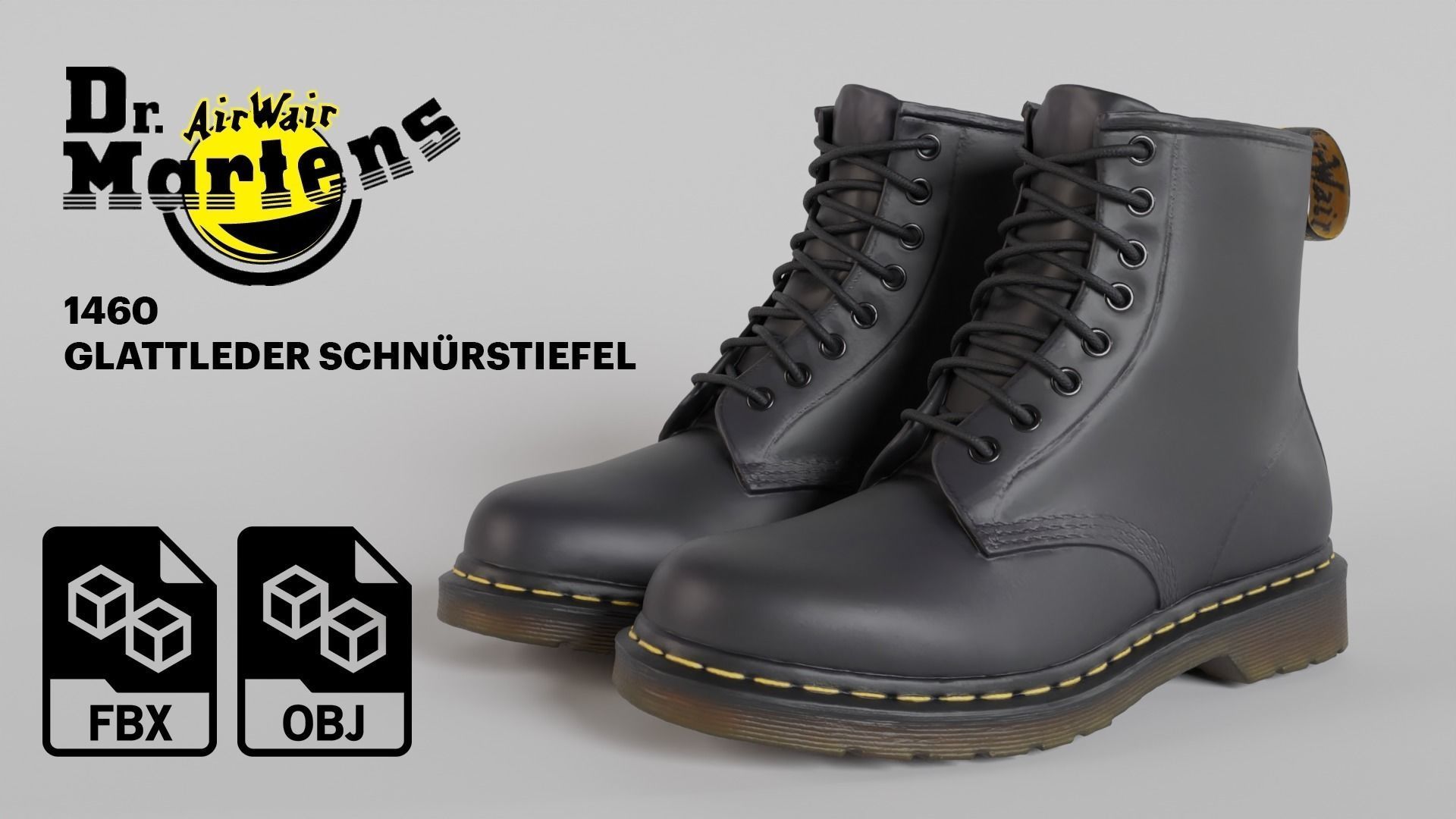 3D model Doc Martens Boots VR / AR / low-poly | CGTrader