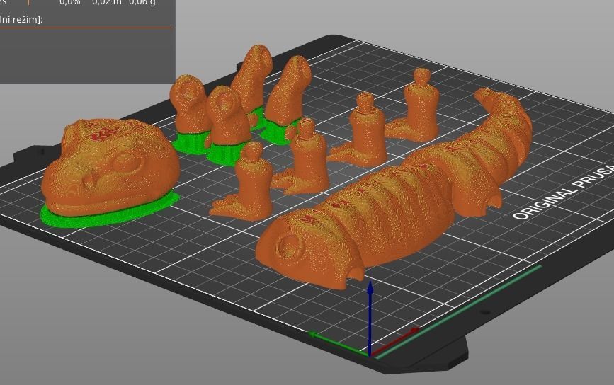 Movable figure of the salmander toy print in place body free 3D model ...