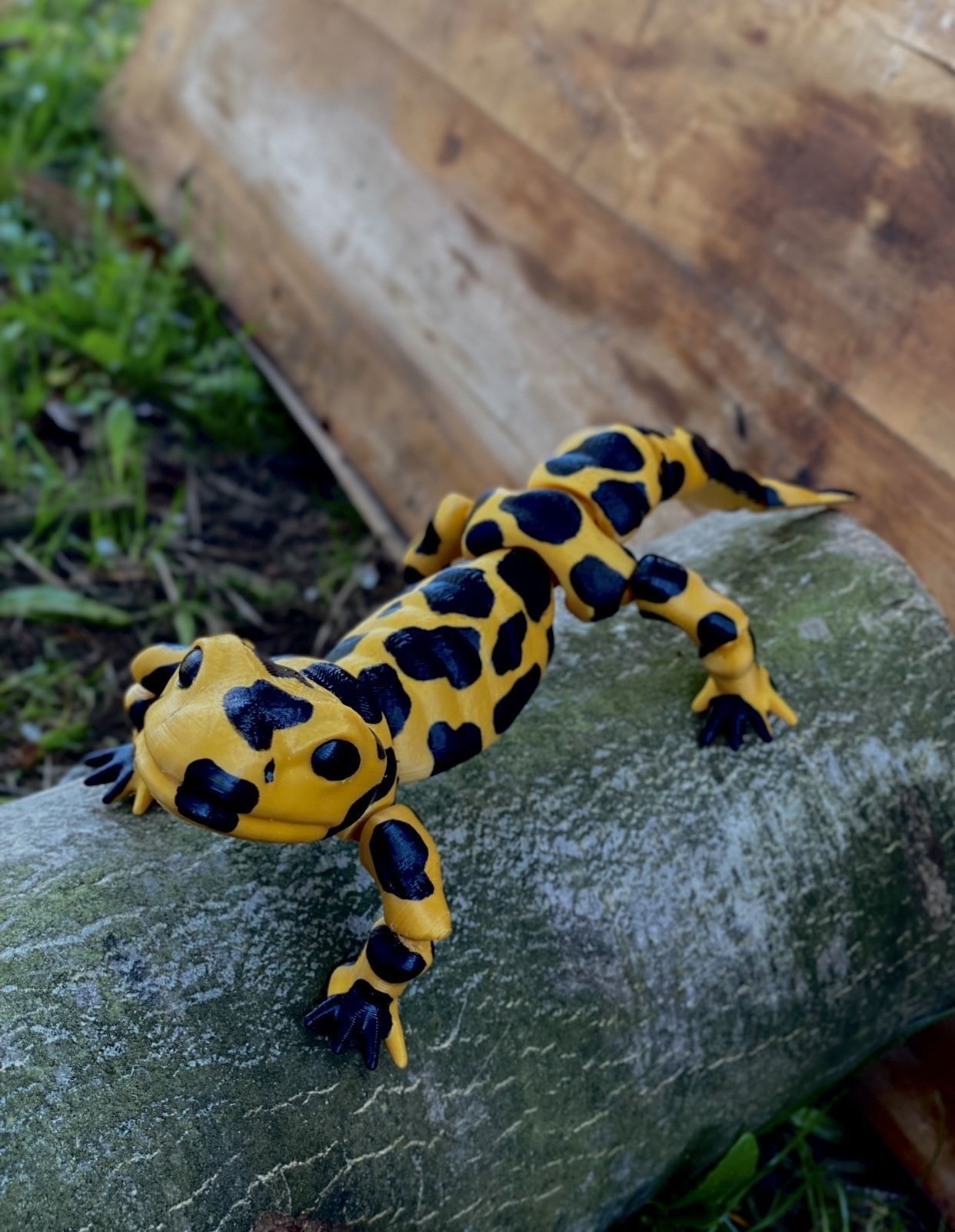 Movable figure of the salmander toy print in place body free 3D model ...