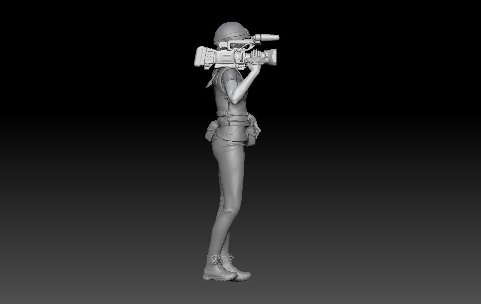 PRESS WAR CORRESPONDENT GIRL 3 3D model 3D printable | CGTrader