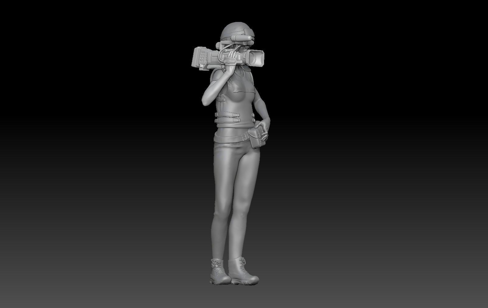 PRESS WAR CORRESPONDENT GIRL 3 3D model 3D printable | CGTrader
