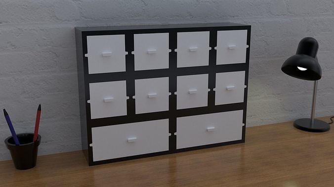 Componible desk organizer with drawers 3D model 3D printable | CGTrader