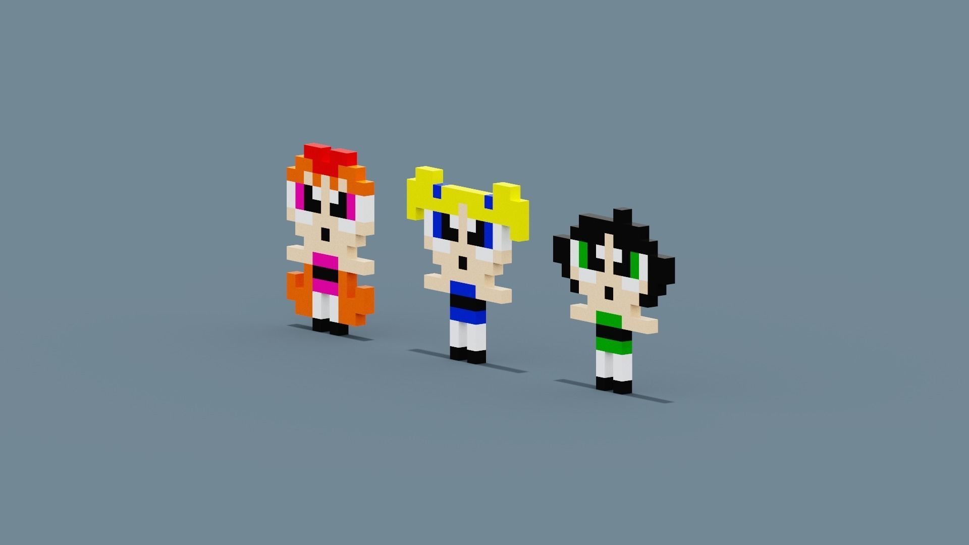 3D model Powerpuff Girls VR / AR / low-poly | CGTrader
