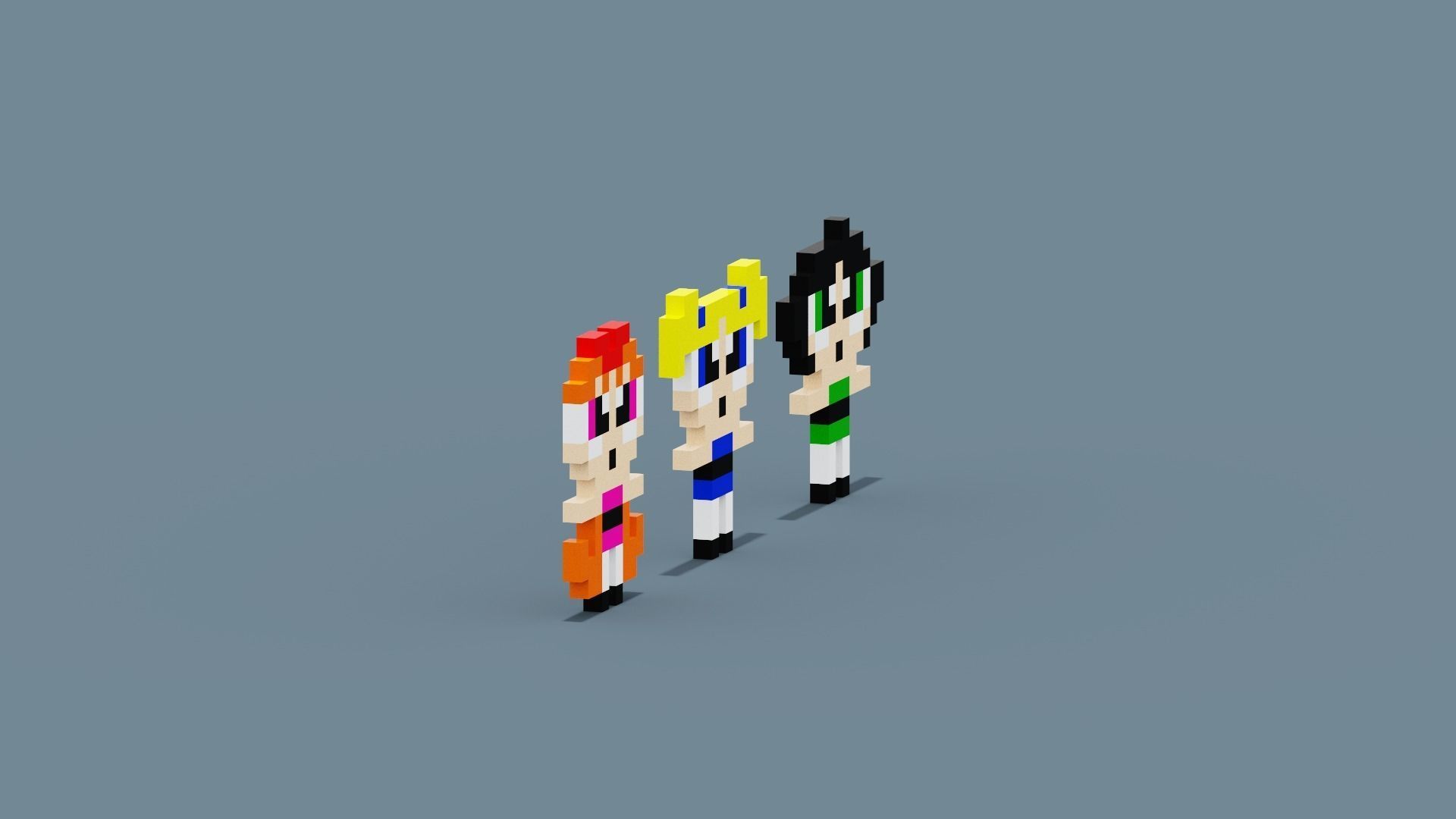 3D model Powerpuff Girls VR / AR / low-poly | CGTrader