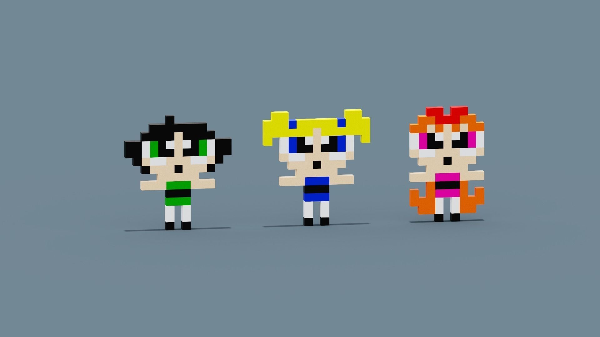 3D model Powerpuff Girls VR / AR / low-poly | CGTrader