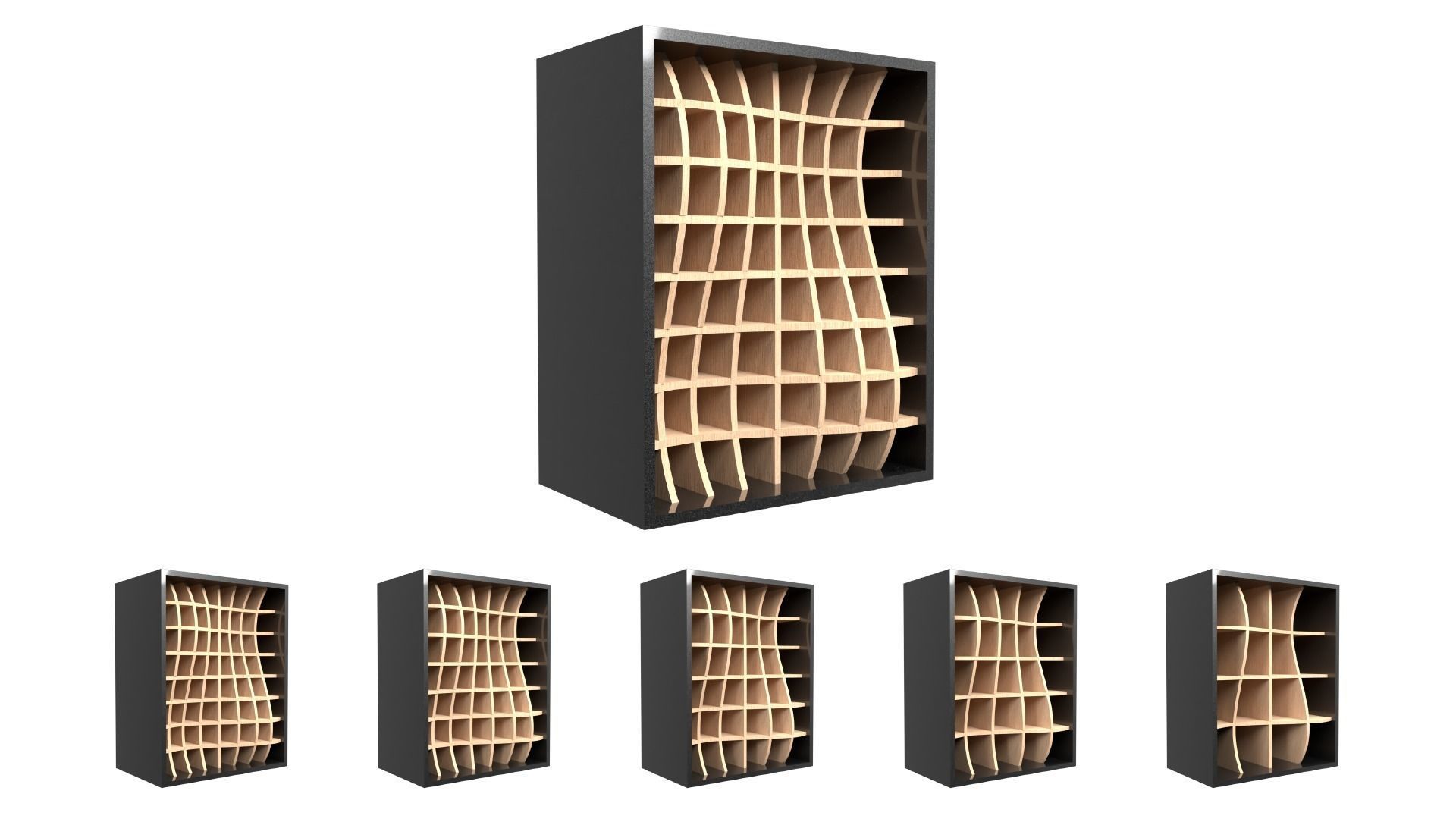 Parametric Shelves and Storage System Interlocking 3D model | CGTrader