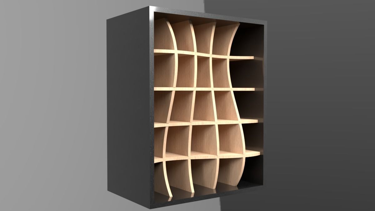 Parametric Shelves and Storage System Interlocking 3D model | CGTrader